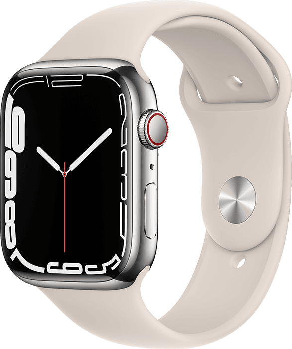 Apple Watch Series 7 GPS Cellular 45mm Rostfri St lboett I Silver apple-watch-series-7-gps-cellular-45mm-rostfri-st-lboett-i-silver